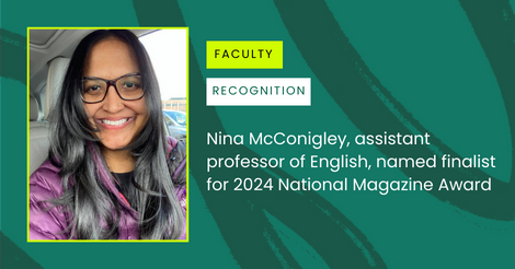 Assistant Professor of English Nina McConigley named a finalist for ...