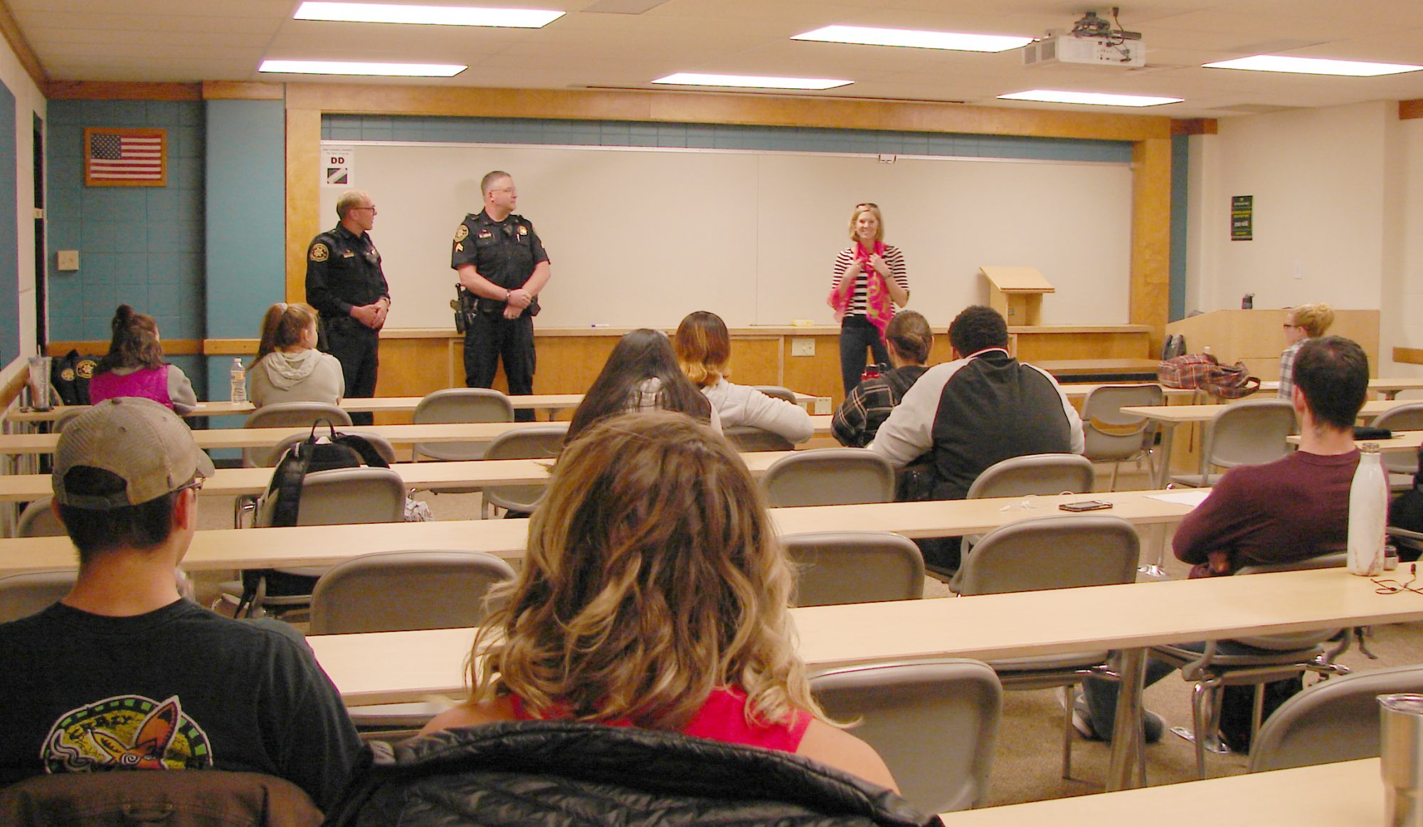 Police officers in classroom - Sociology | Colorado State University