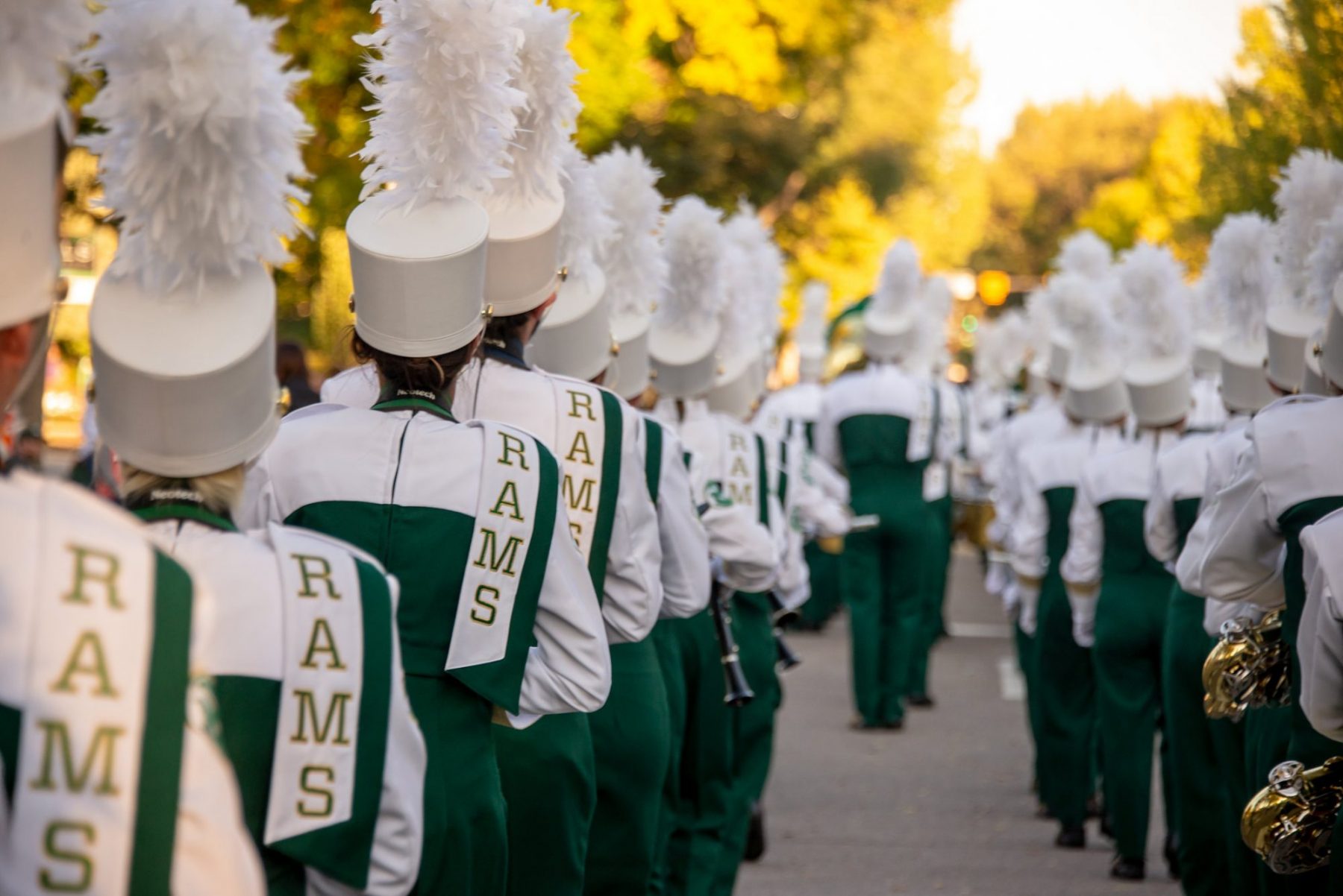 Marching band in the Homecoming parade - College of Liberal Arts ...